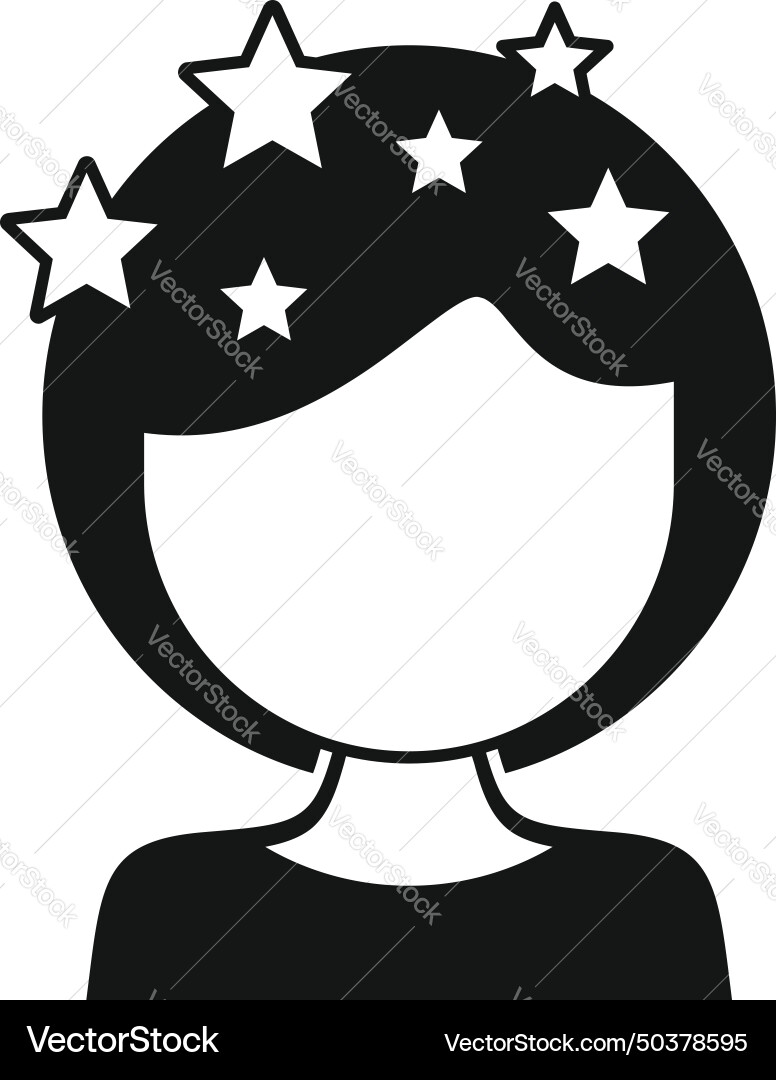 Orbit stars dizziness icon simple ill Royalty Free Vector