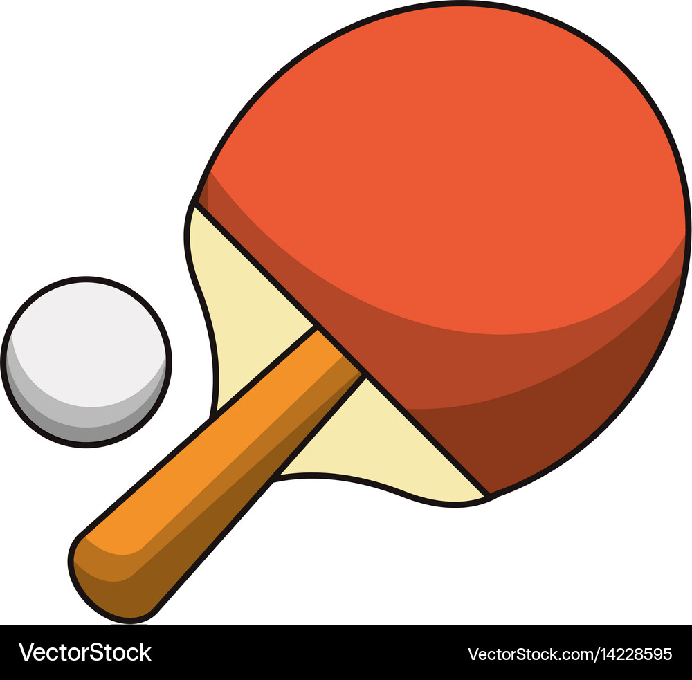 Ping pong racket ball sport Royalty Free Vector Image