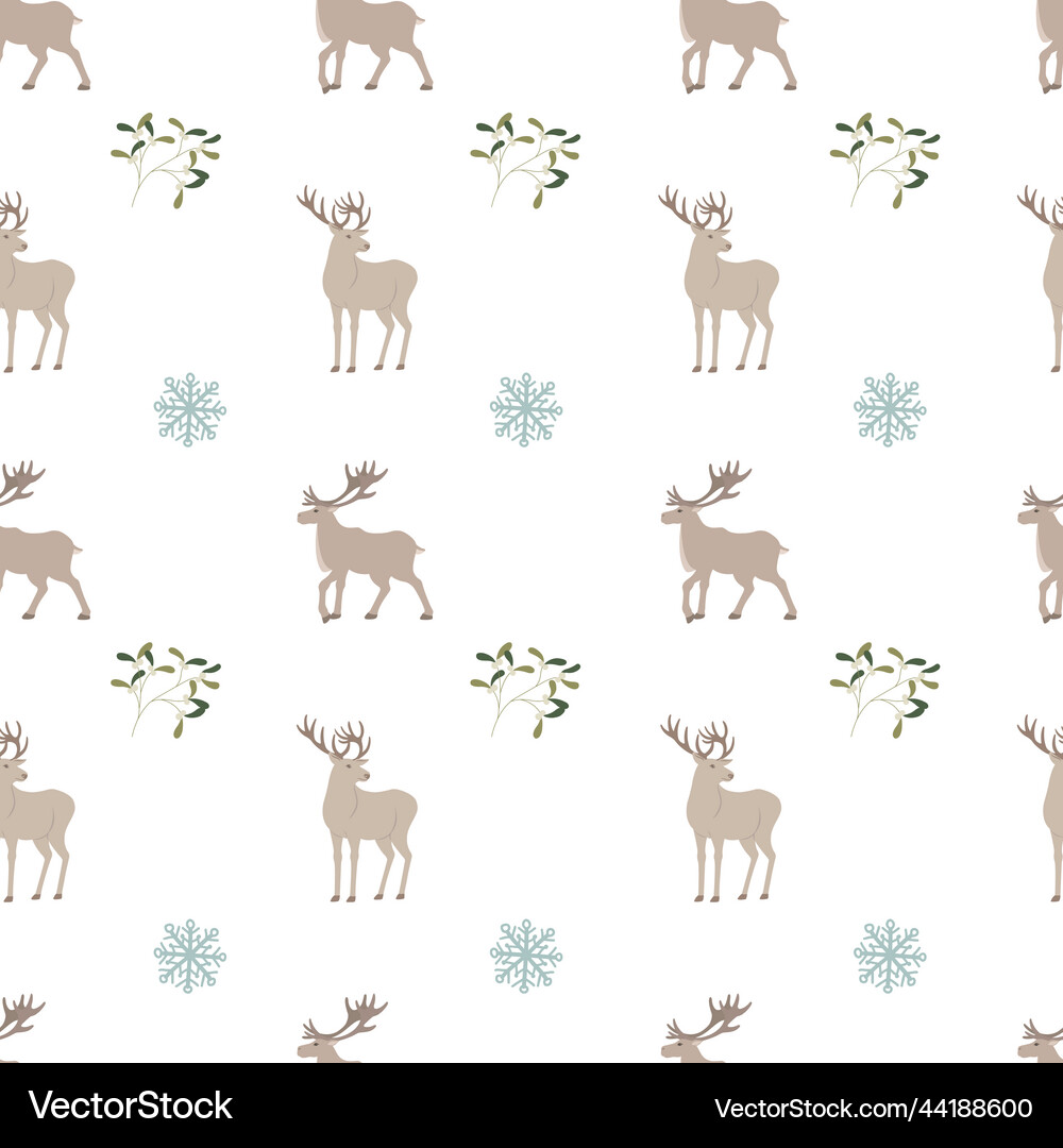 Christmas seamless pattern with white background Vector Image