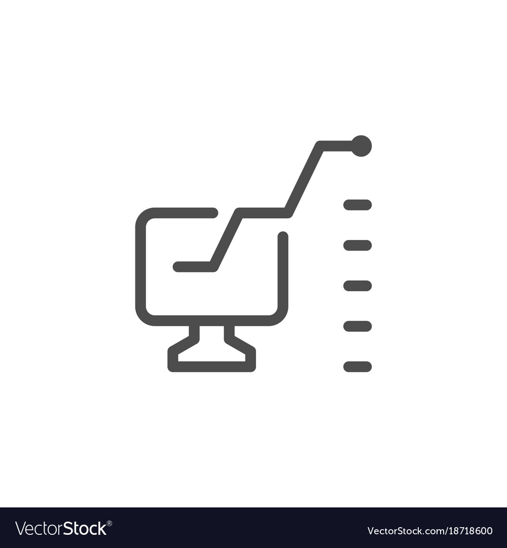 Computer analytics line icon Royalty Free Vector Image Computer analytics line icon Royalty Free Vector Image