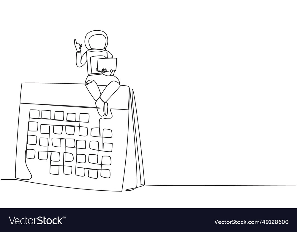 Continuous one line drawing young energetic Vector Image