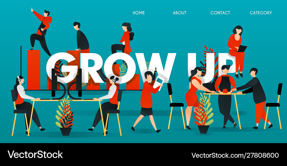 Flat cartoon character for technology business Vector Image