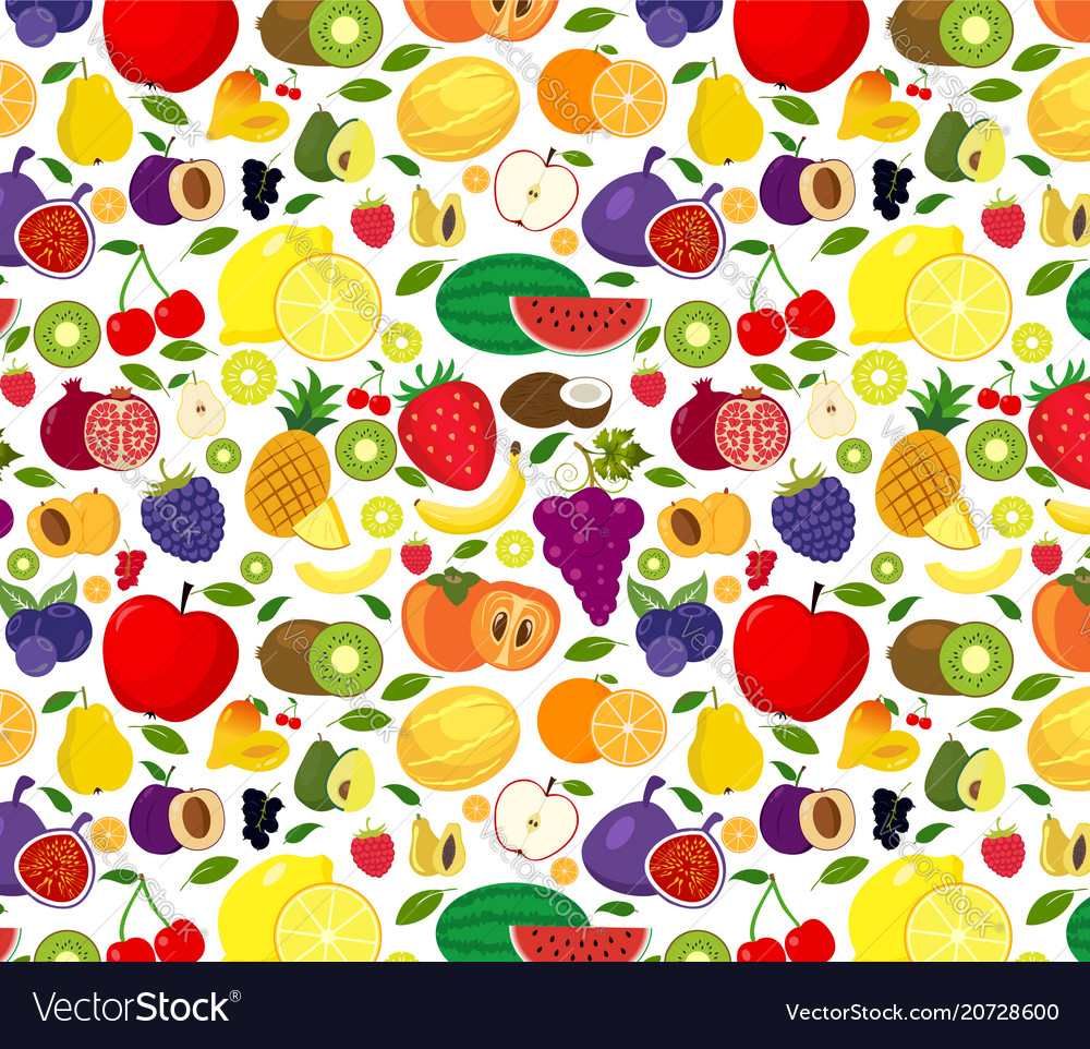 Fruits And Vegetables Seamless Pattern Royalty Free Vector