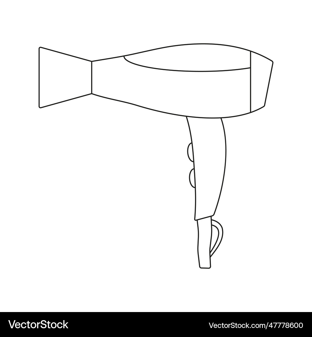 Hair dryer icon for drying Royalty Free Vector Image