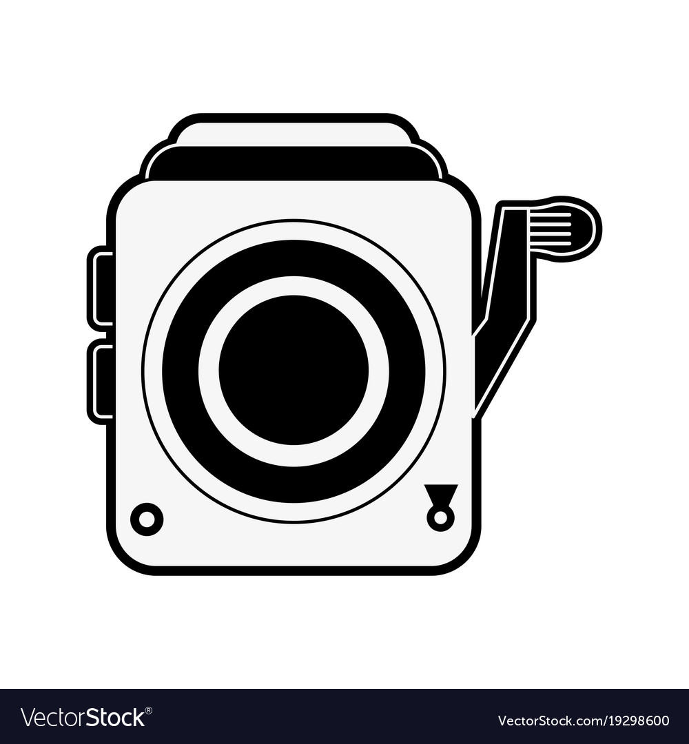 Retro camcorder symbol Royalty Free Vector Image