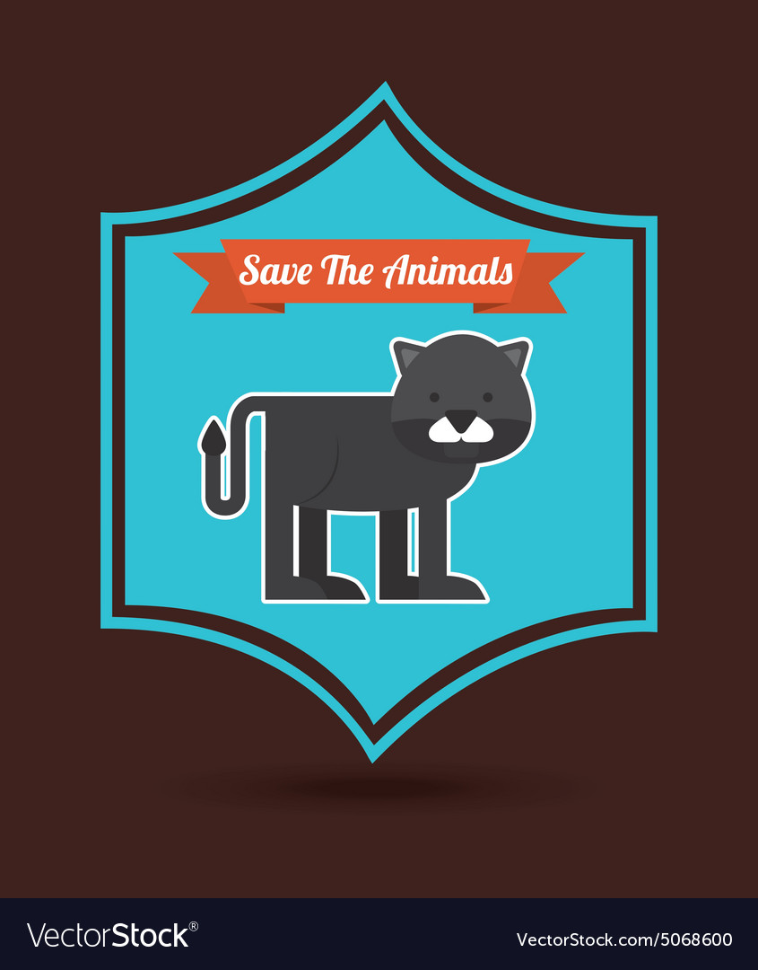 Save animals Royalty Free Vector Image - VectorStock