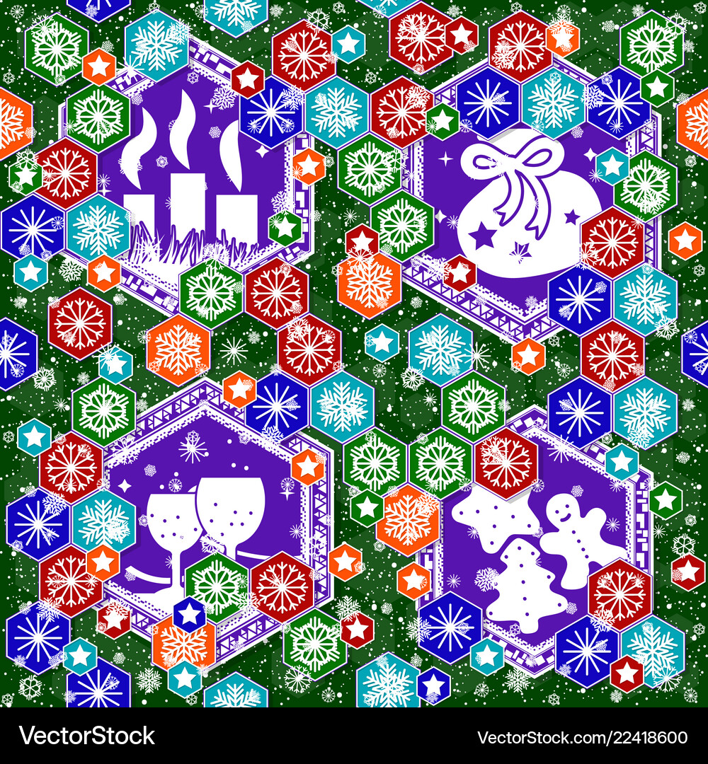 Seamless pattern on christmas theme Royalty Free Vector