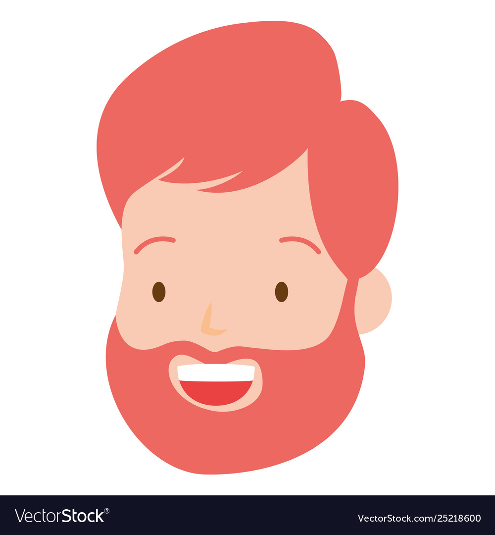 Smiling man face Royalty Free Vector Image - VectorStock
