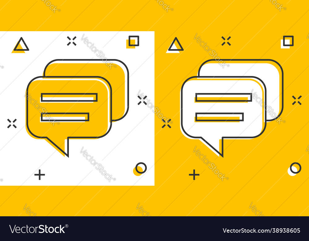 Cartoon speech bubble icon in comic style Vector Image