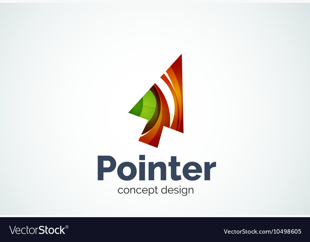 Cursor logo template mouse pointer and arrow Vector Image