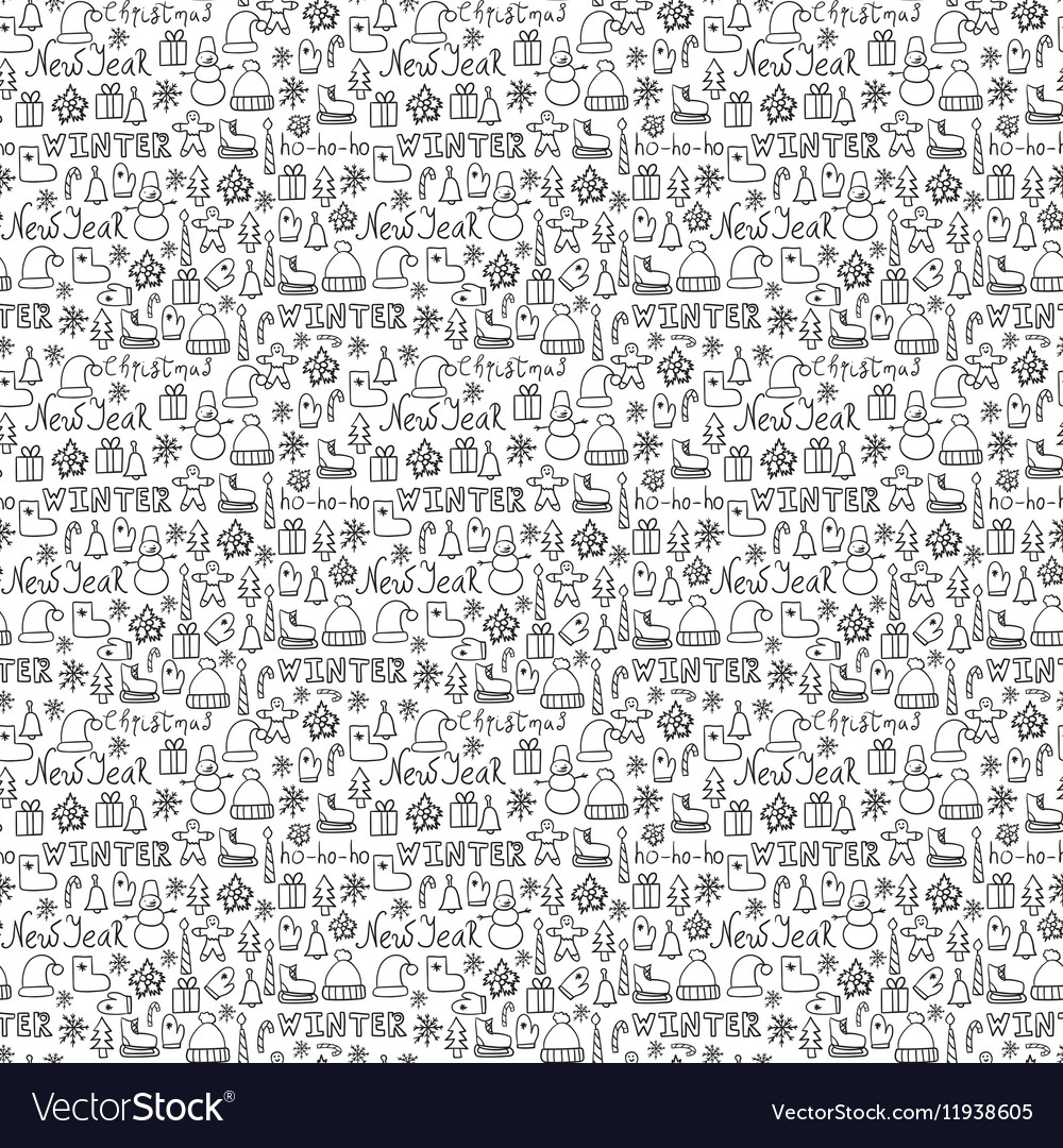 Doodles seamless pattern set Royalty Free Vector Image