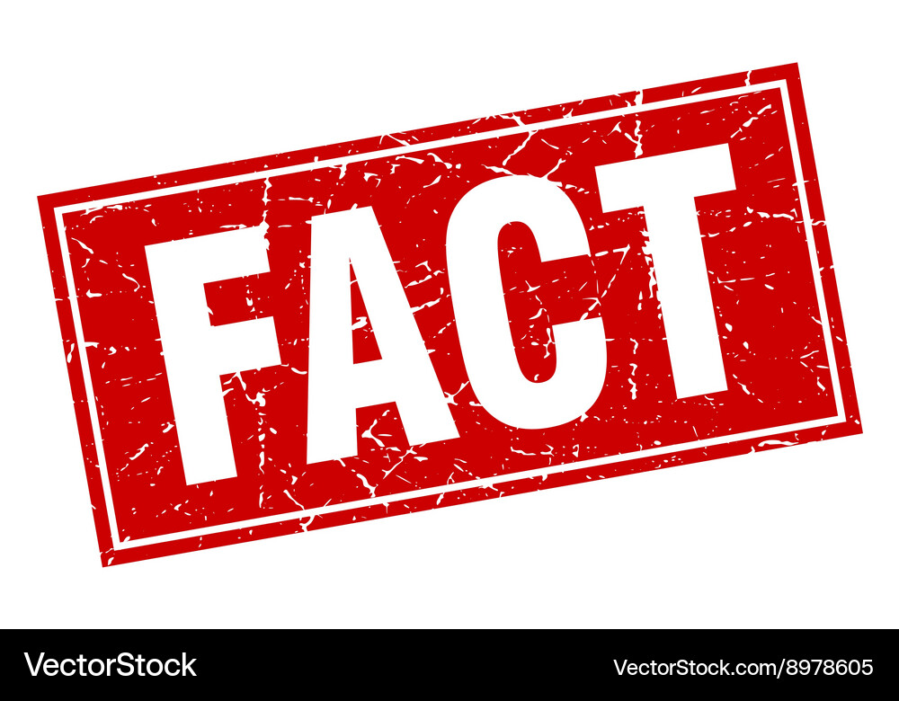 Fact red square grunge stamp on white Royalty Free Vector