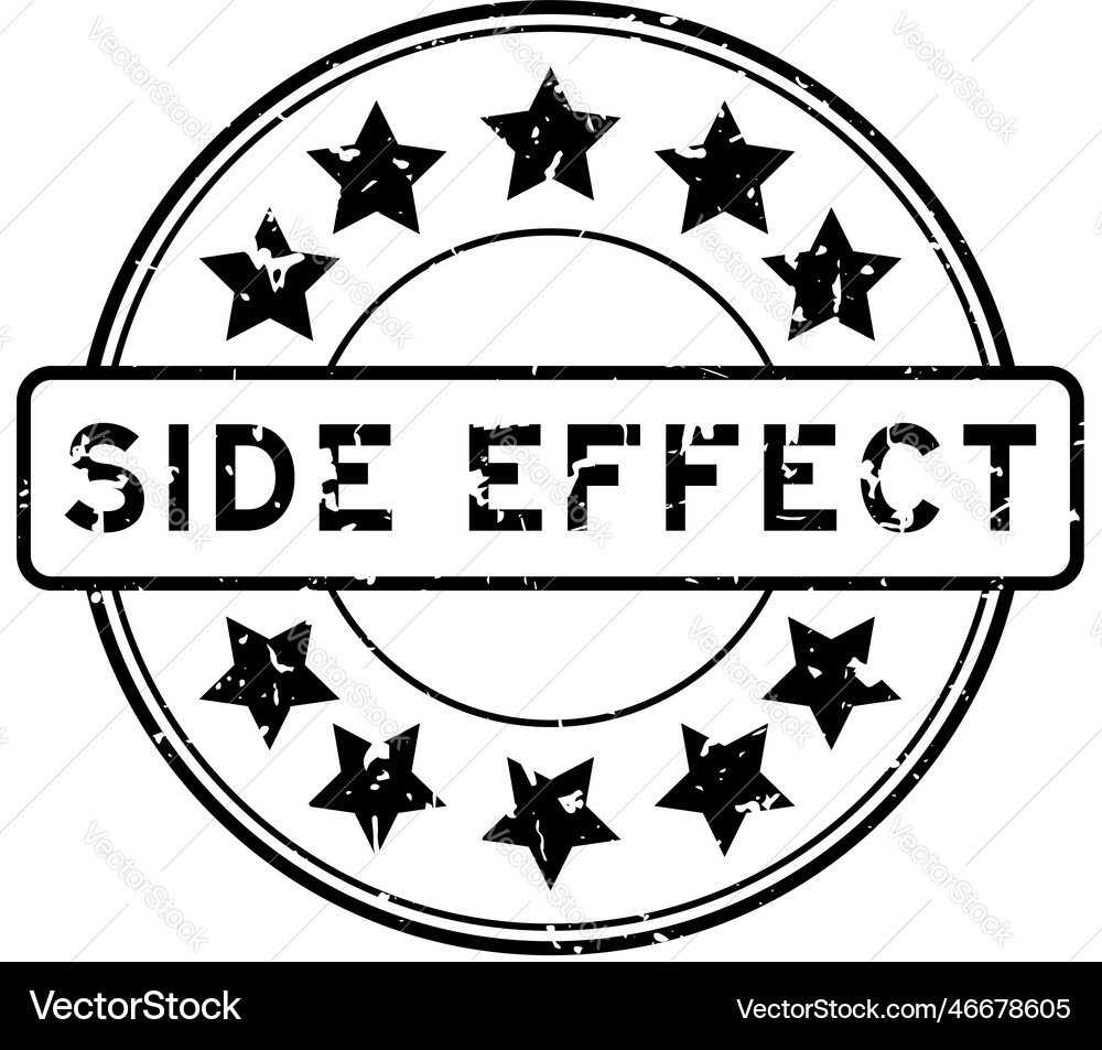 Grunge black side effect word with star icon Vector Image