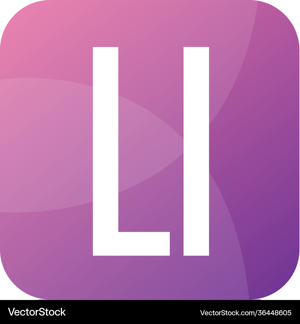 Li letter logo design with simple style Royalty Free Vector