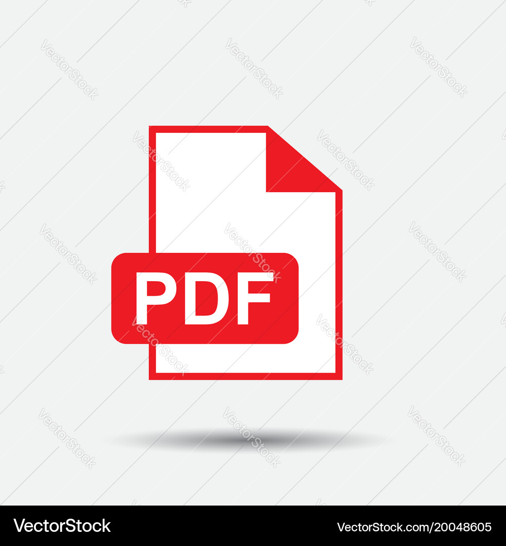 Pdf download icon simple flat pictograph Vector Image