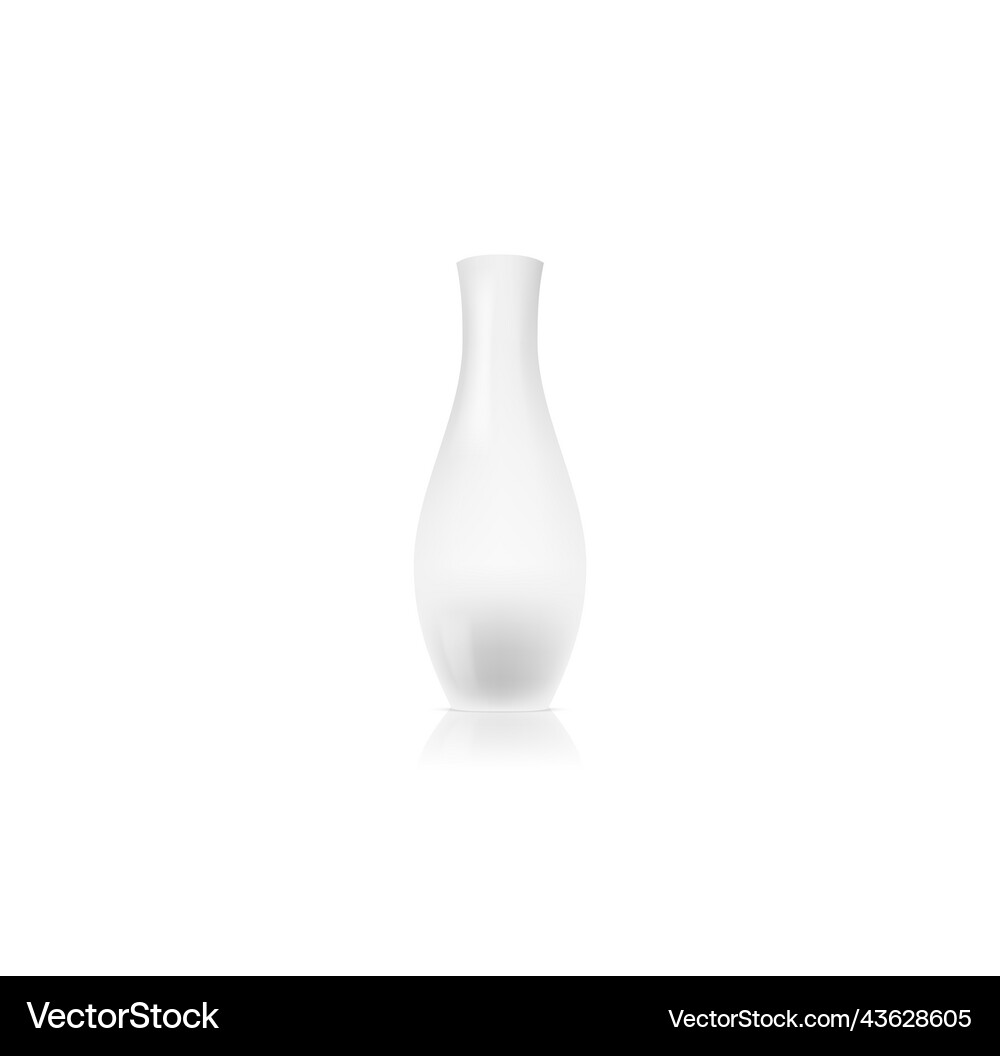 Realistic white ceramic vase modern clay pottery Vector Image