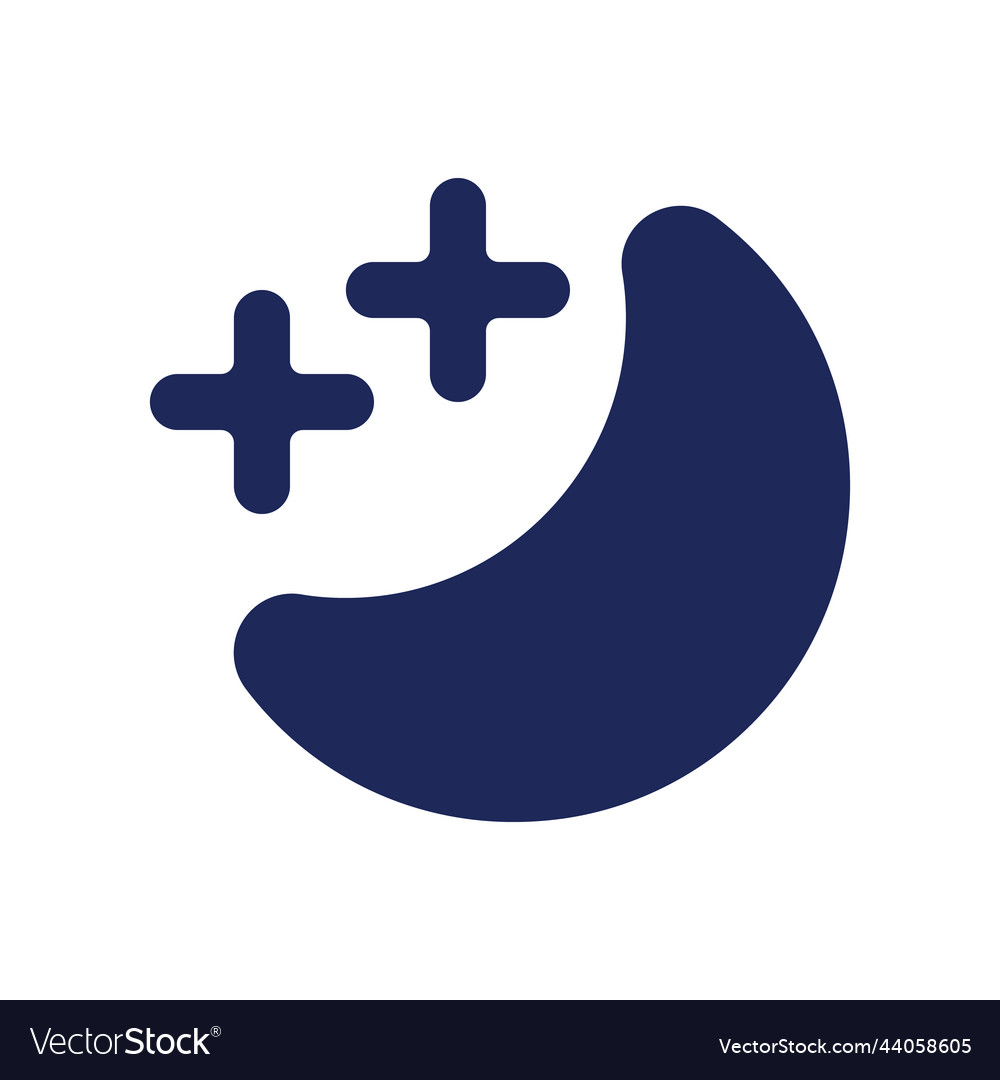 Sleep mode black glyph ui icon Royalty Free Vector Image