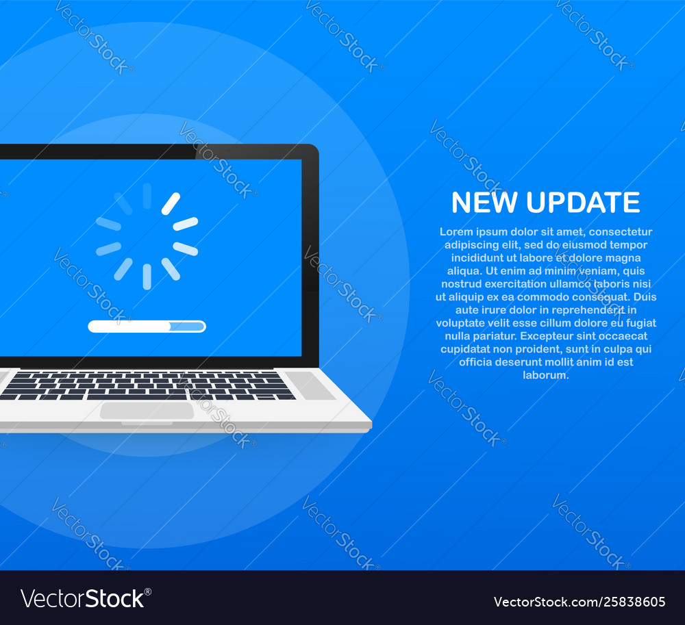 System software update data update or synchronize Vector Image