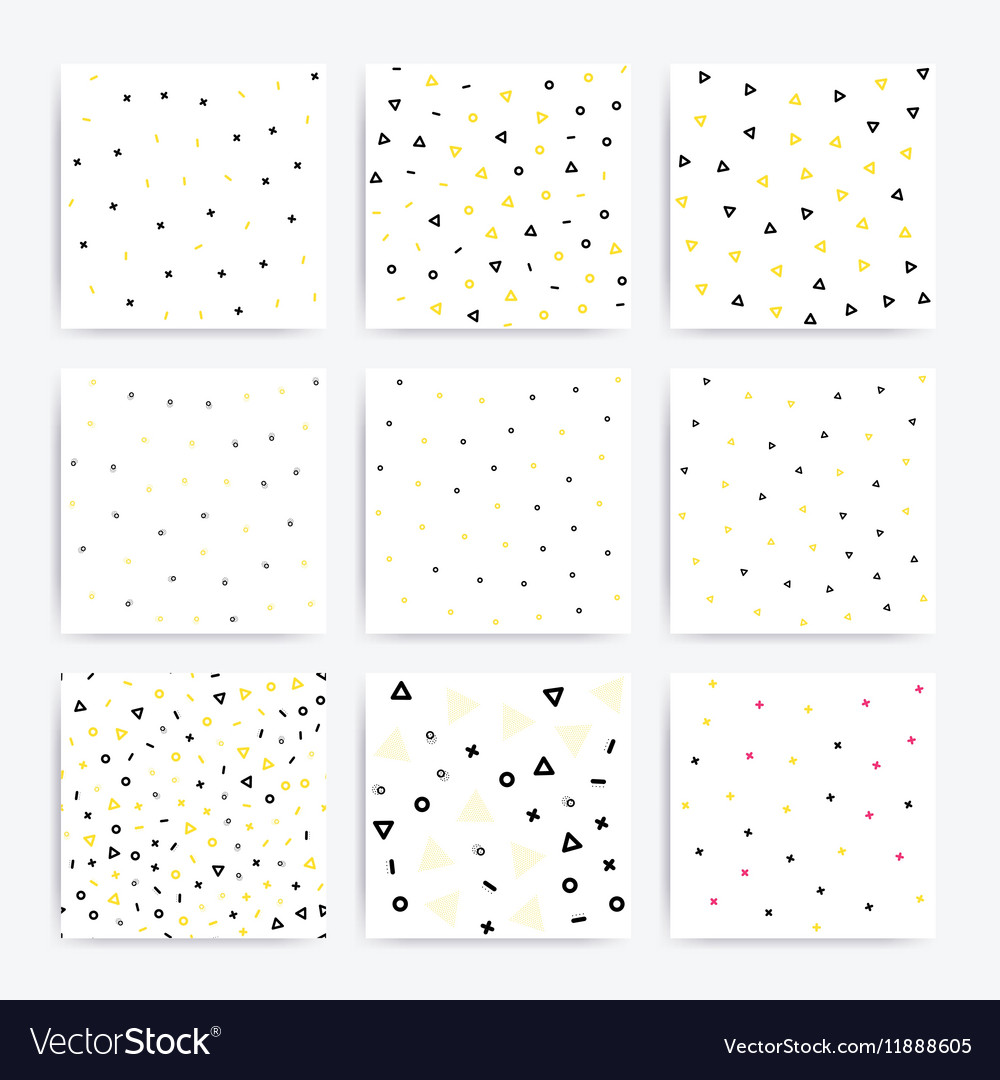 Universal doodle seamless patterns set Royalty Free Vector