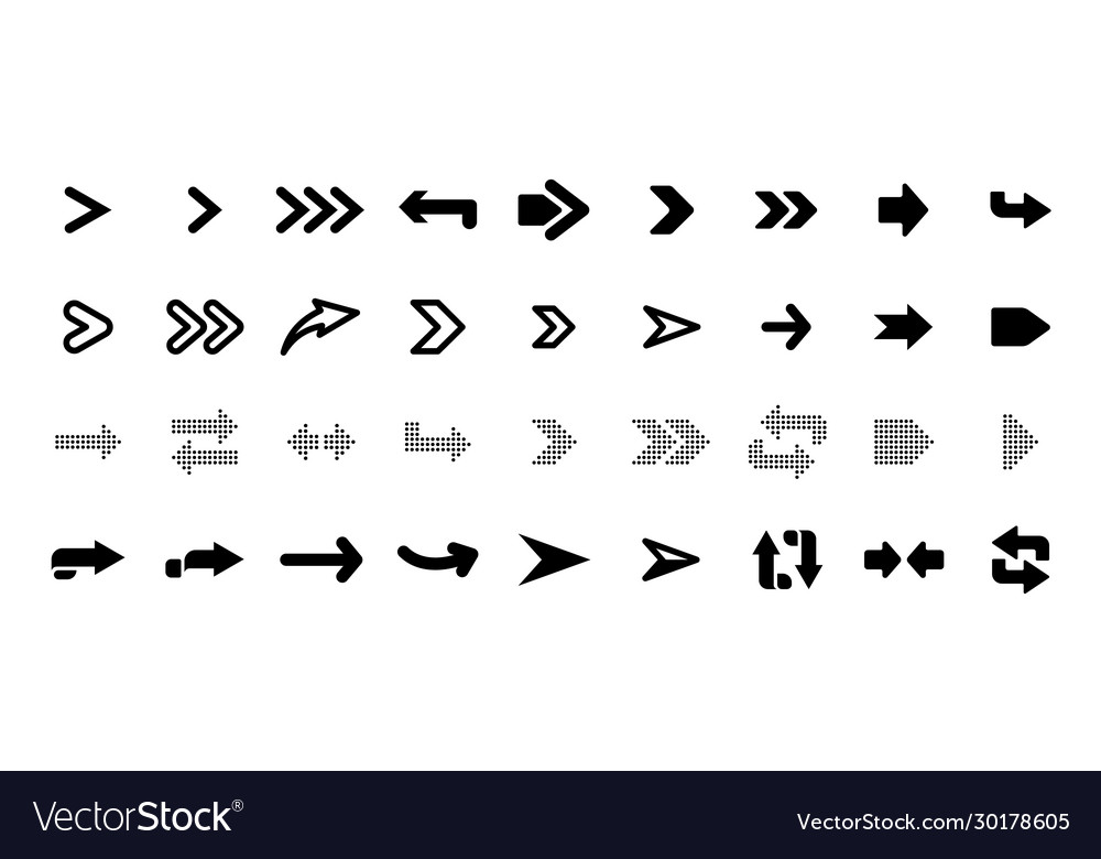 Web arrows user pointer arrow sign interface Vector Image