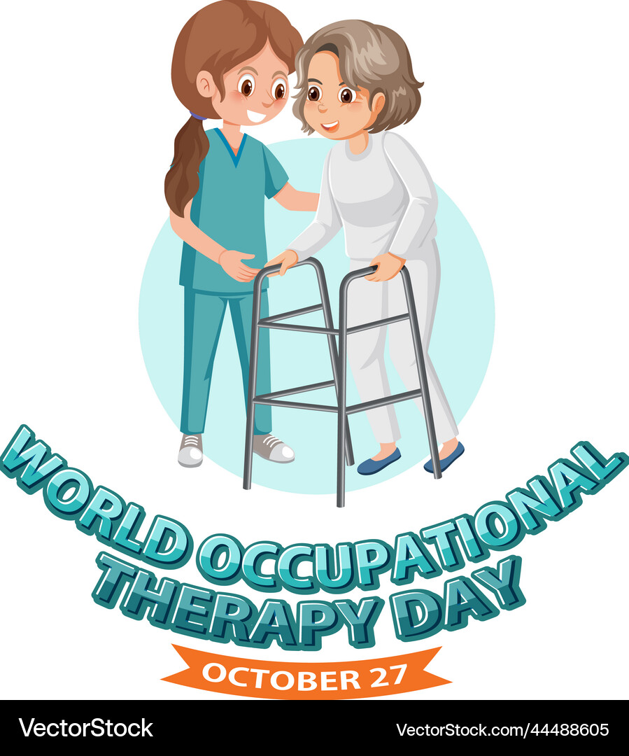 World occupational therapy day banner design Vector Image