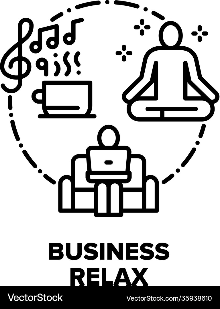 Business relax concept black Royalty Free Vector Image