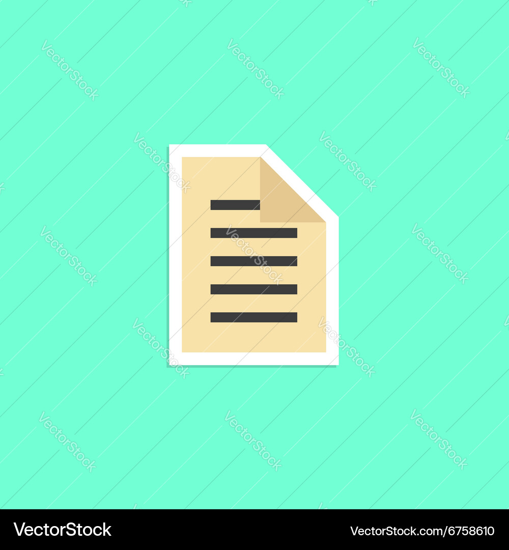 Check list sticker isolated on green background Vector Image