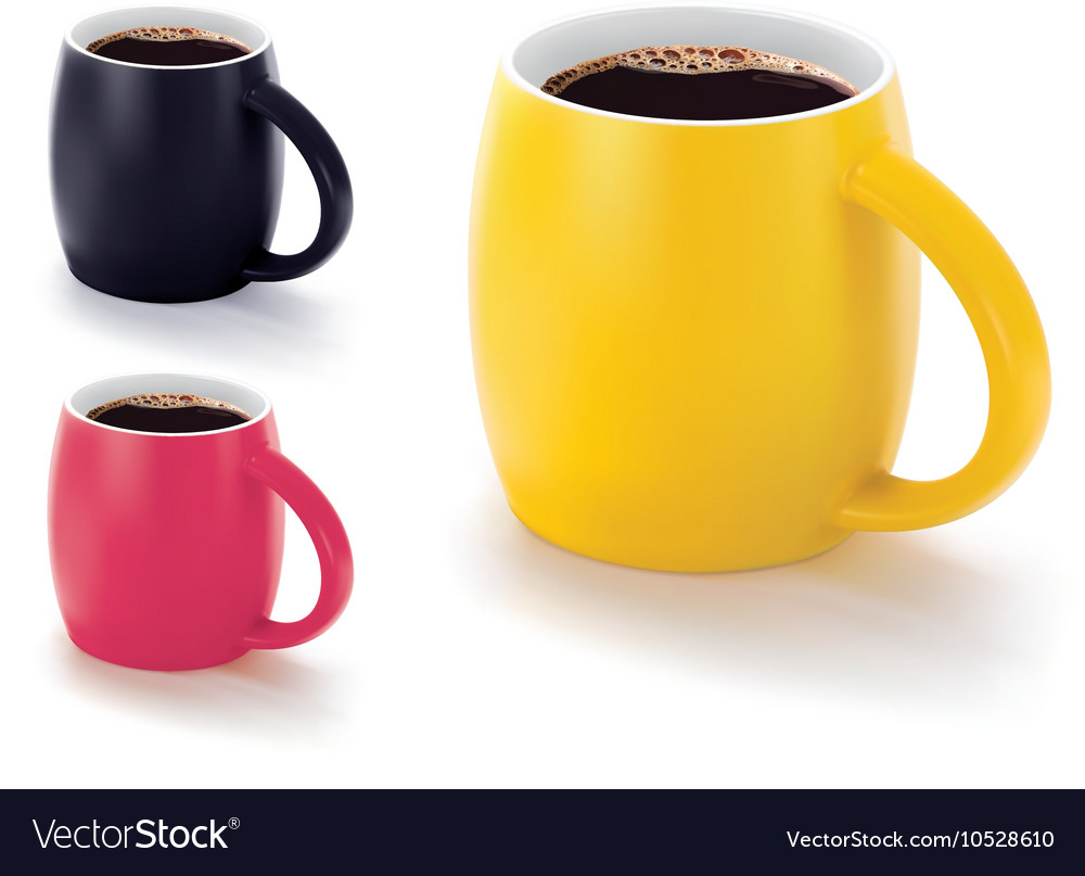 Colorful coffee cups Royalty Free Vector Image Colorful coffee cups Royalty Free Vector Image