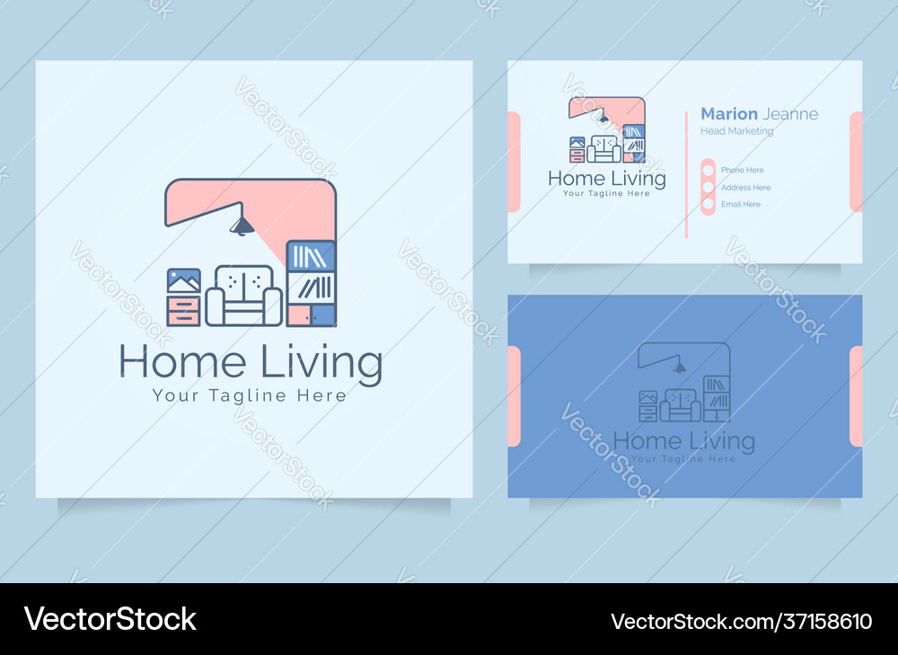 Furniture store logo design template Royalty Free Vector