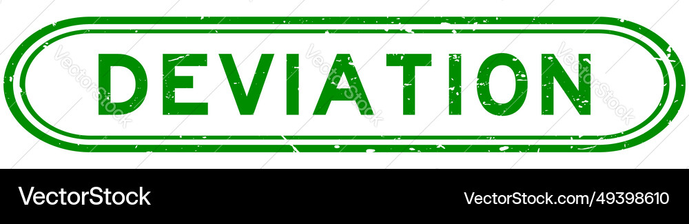 Grunge green deviation word rubber seal stamp Vector Image