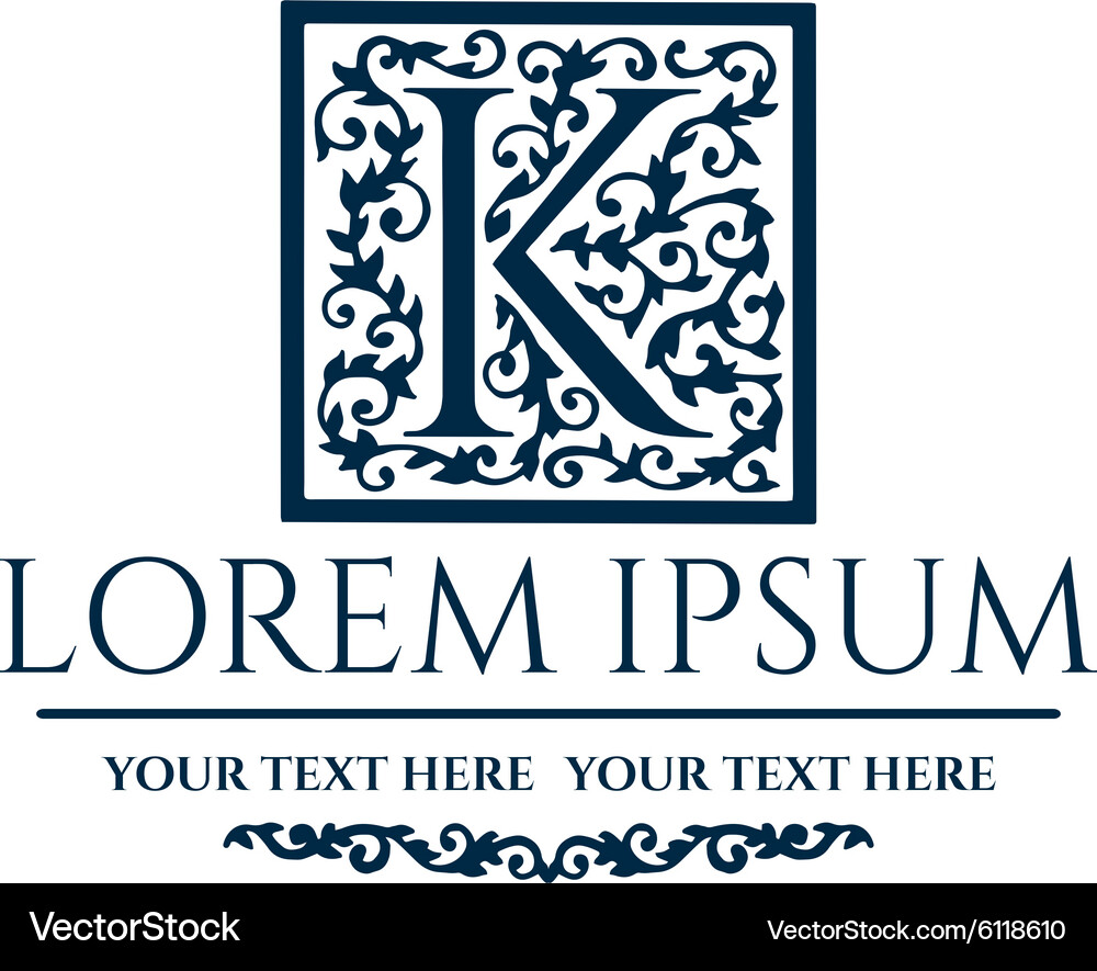 Logo design artistically drawn stylized vintage Vector Image