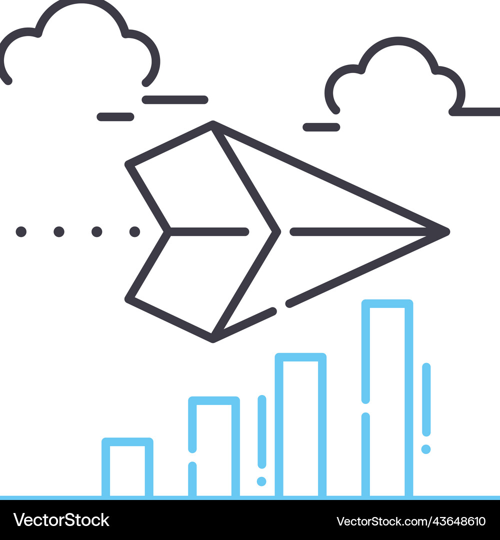 Opportunity line icon outline symbol Royalty Free Vector