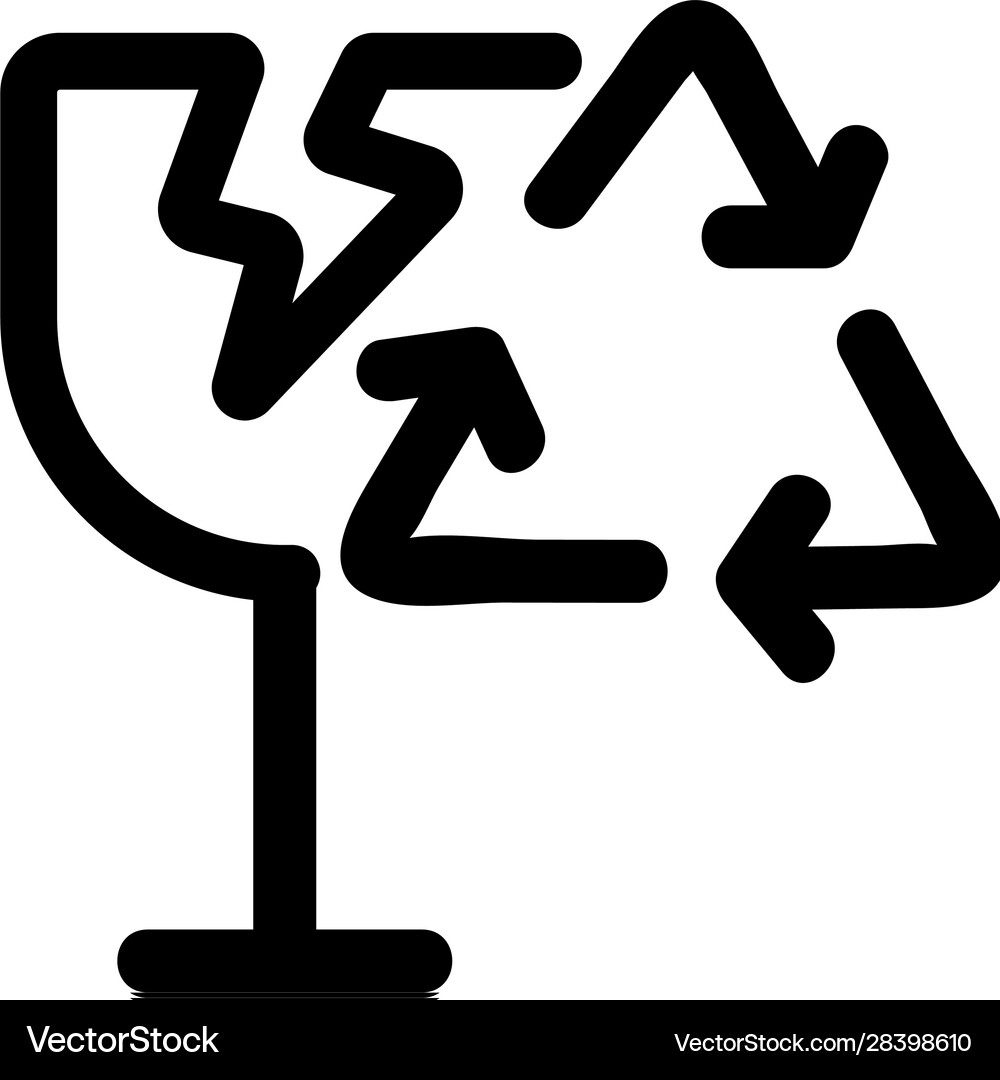 Organic recycling waste icon Royalty Free Vector Image