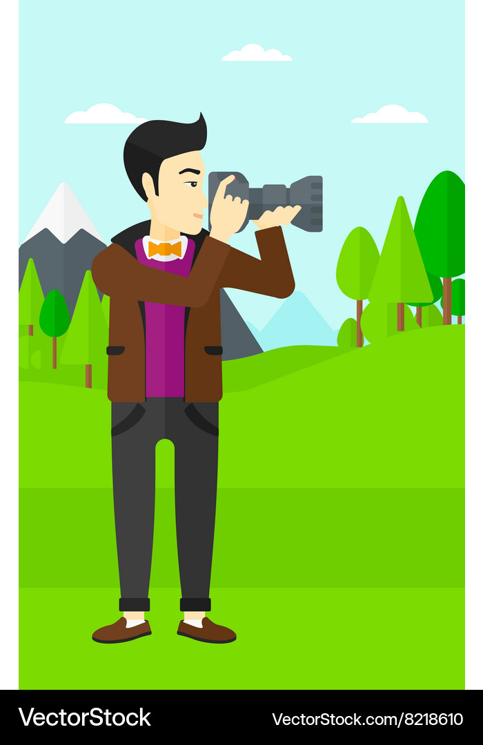 Photographer taking photo Royalty Free Vector Image