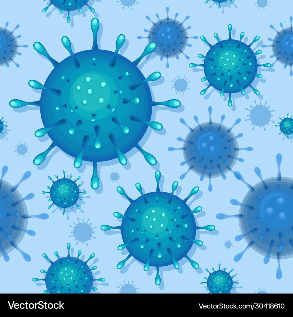 Viral pattern background covid19 wuhan infection Vector Image