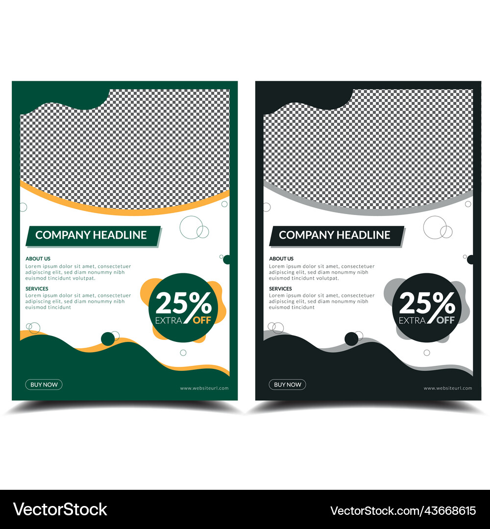 A4 modern business flyer design Royalty Free Vector Image