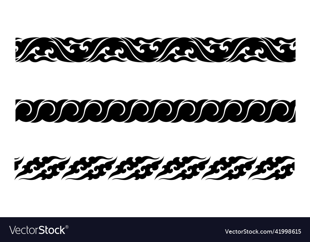 Abstract seamless pattern frame border Royalty Free Vector