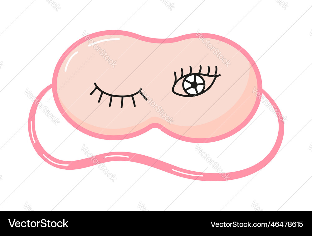 Cute mask for dreaming rest relax Royalty Free Vector Image