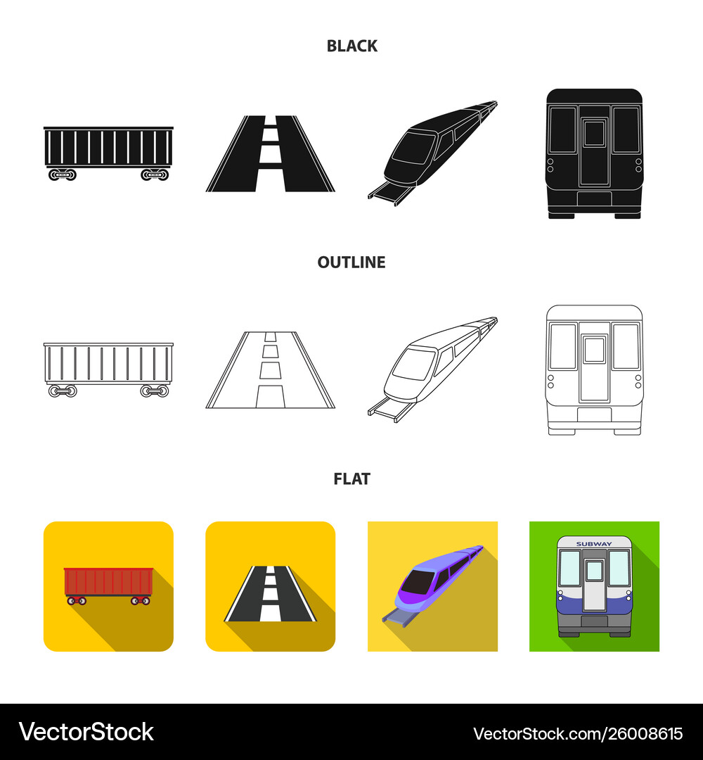 Design railroad and train symbol Royalty Free Vector Image