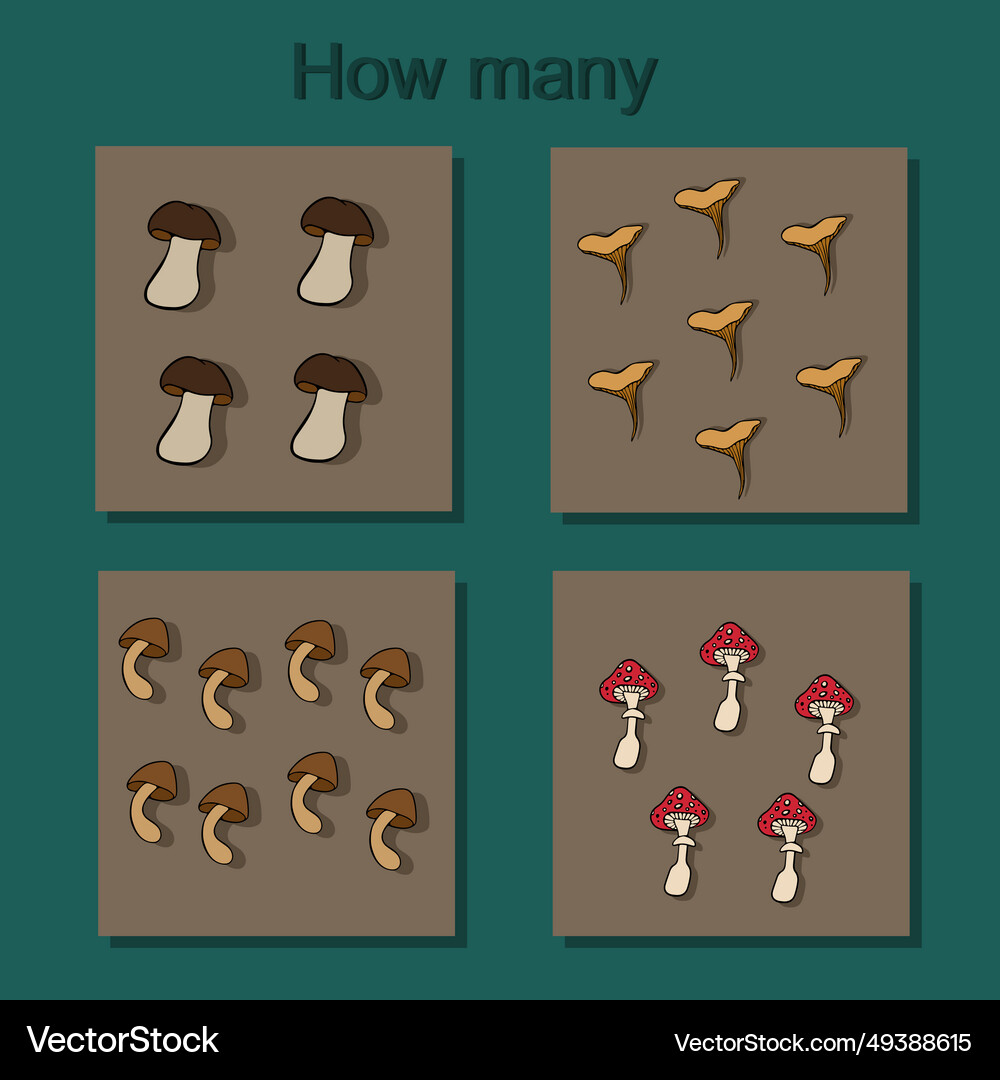 Mathematical tasks for preschool children Vector Image