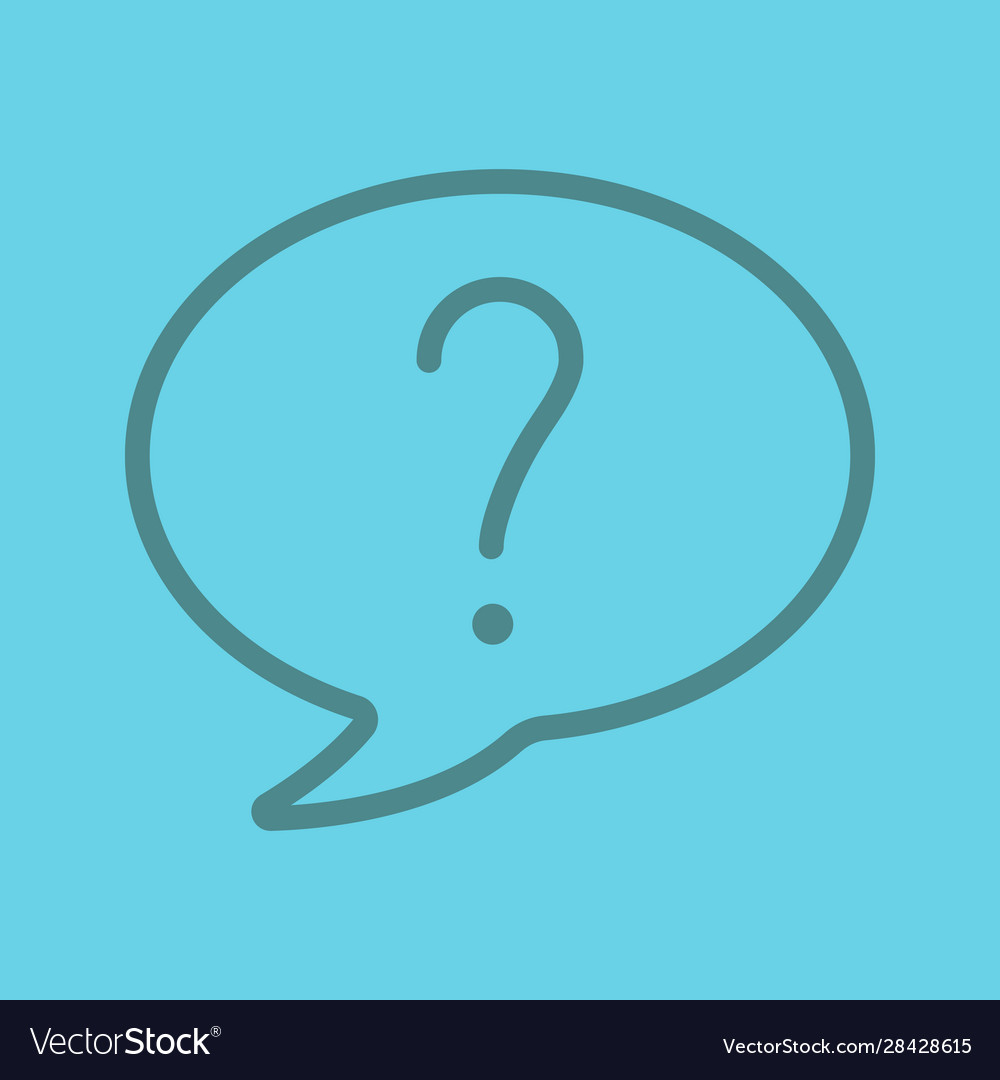 Question linear icon Royalty Free Vector Image