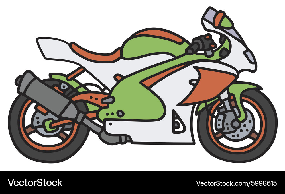 Racing motorbike Royalty Free Vector Image - VectorStock