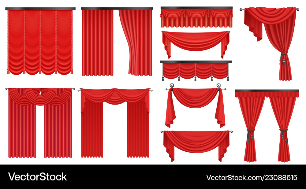 Realistic luxury scarlet red silk expensive Vector Image