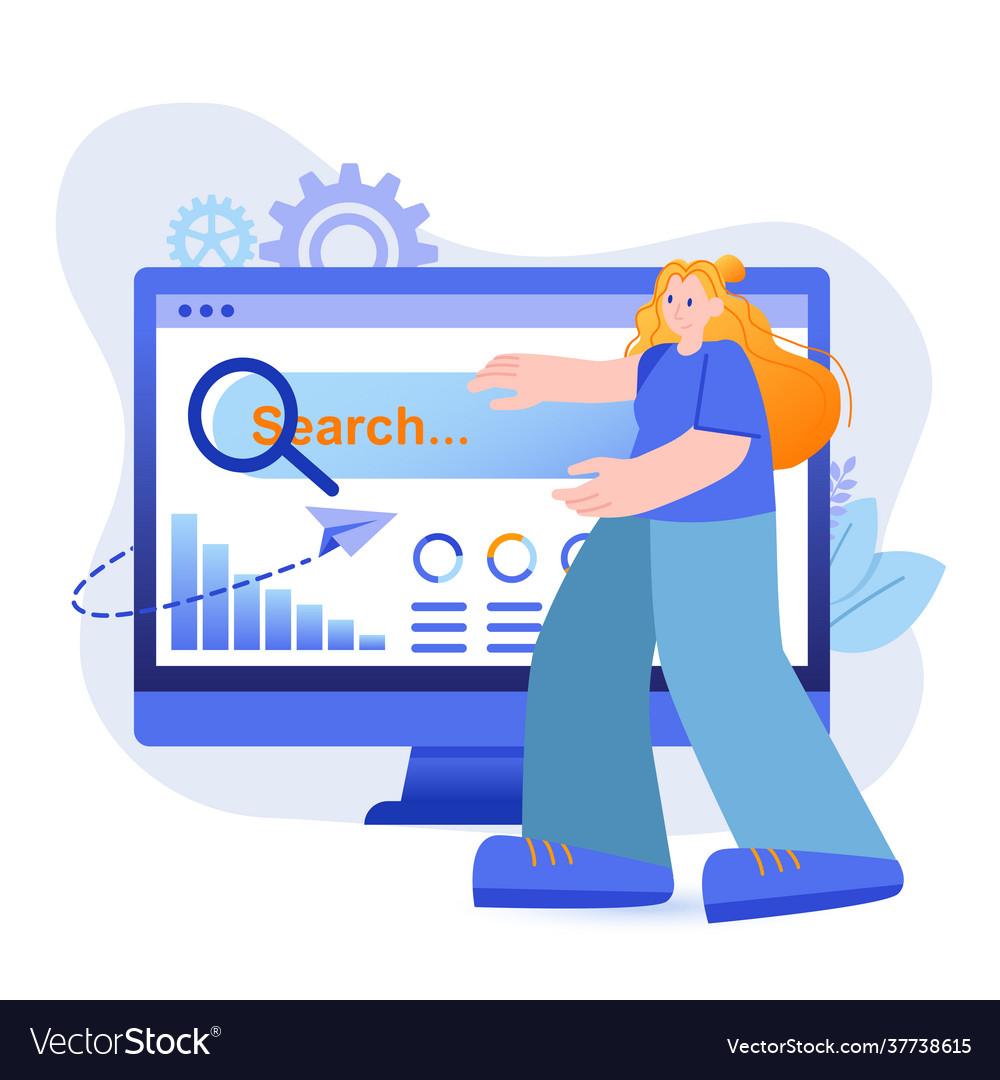 Seo optimization concept Royalty Free Vector Image