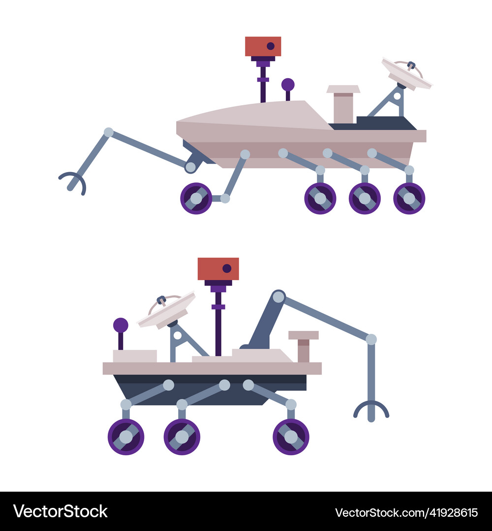 Space rover robotic autonomous vehicle space Vector Image
