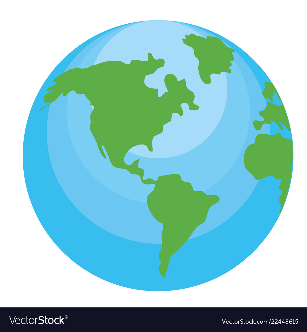 World map and geography Royalty Free Vector Image