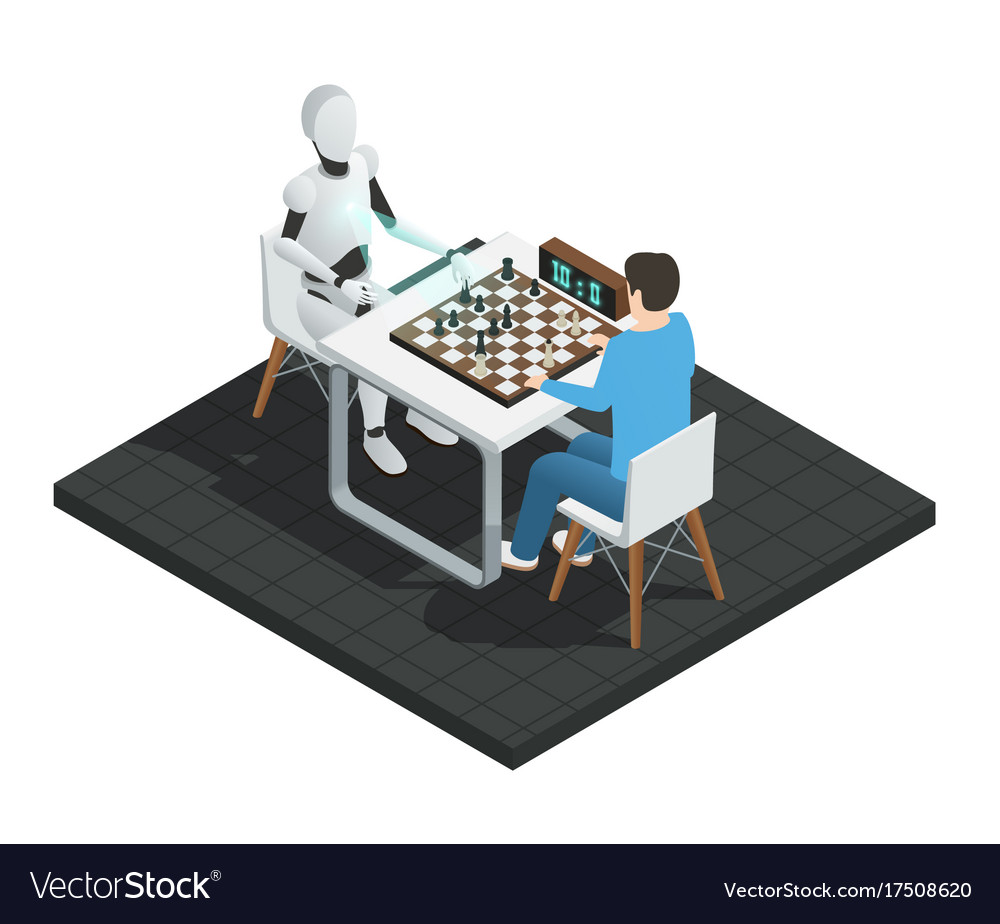Artificial intelligence isometric composition Vector Image Artificial intelligence isometric composition Vector Image