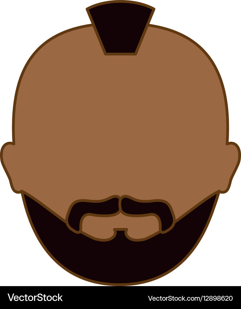 Color criminal man face icon Royalty Free Vector Image