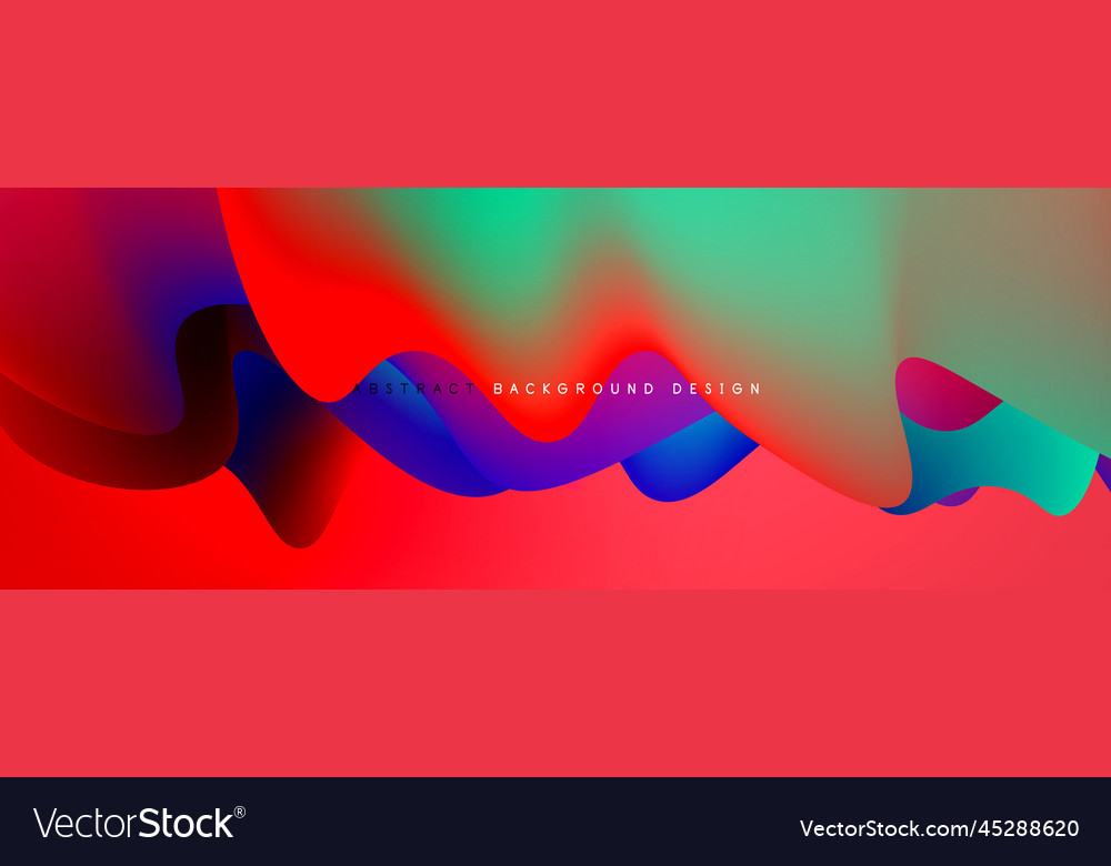 Dynamic liquid waves abstract background Vector Image