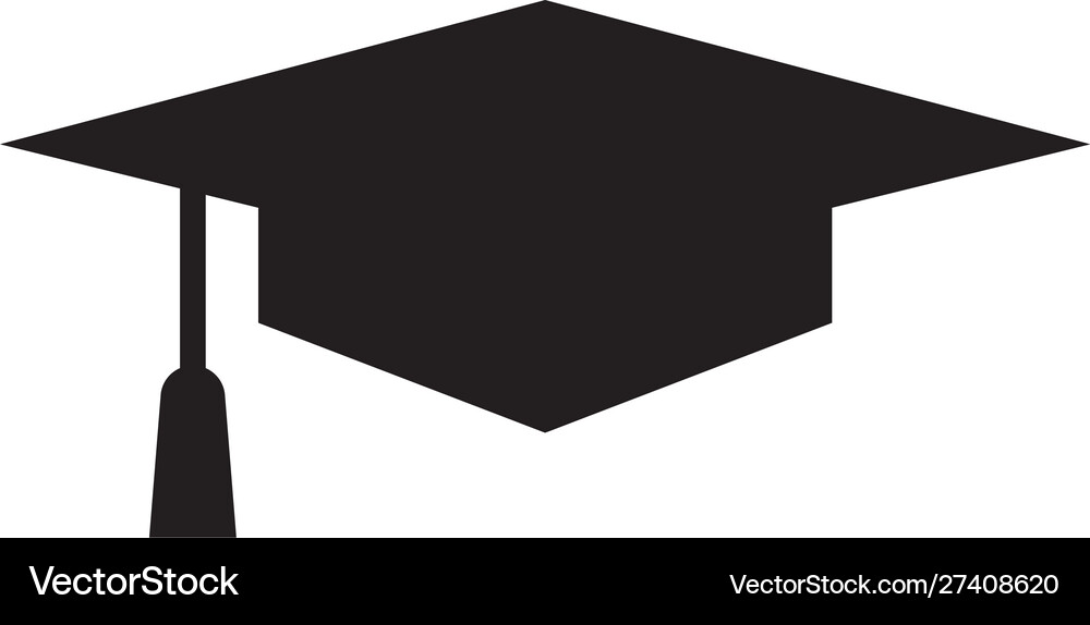 Graduation Cap and Gown Icon Set Royalty Free Vector Image
